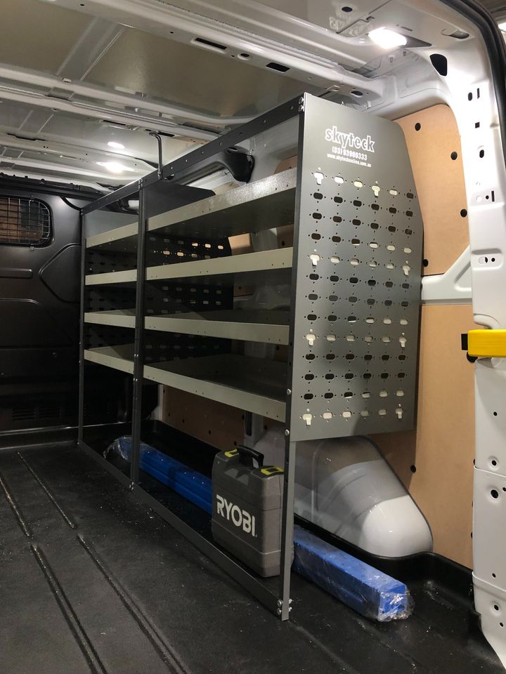 METAL VAN SHELVING 4 TIER SHELF COMPLETE UNIT 126CM(L) X 122CM(H) X 33 ...